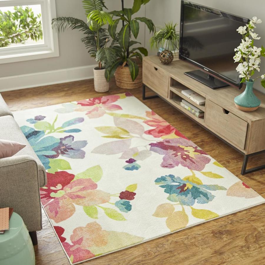 Mohawk Home Prismatic 8 x 10 Multi Indoor Floral/Botanical Tropical ...