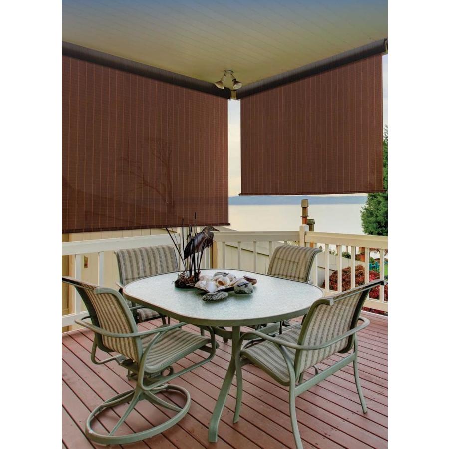 Coolaroo Easy Release 72-in x 72-in Chestnut Light Filtering Cordless ...