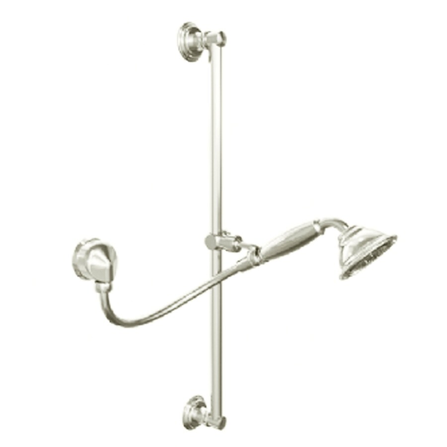 JADO 2.5-GPM Savina Platinum Nickel 5-Spray Convertible Shower Massage ...