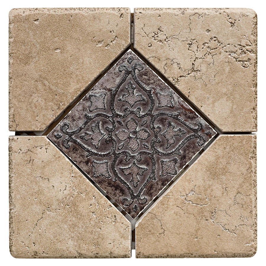 Del Conca Rialto Noce Thru Body Porcelain Border Tile (Common: 12-in x ...