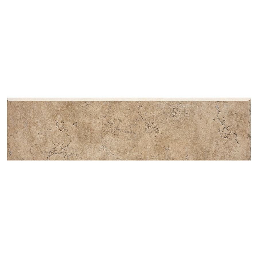 Del Conca 3-in x 12-in Rialto Noce Thru Body Porcelain Bullnose Tile at ...