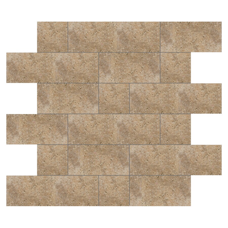 Del Conca Agora Noce Thru Body Porcelain Bullnose Tile (Common: 12-in x ...