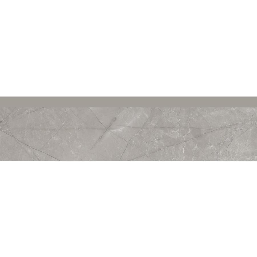DELLA TORRE Marble Lux Grey 3-in x 12-in Glazed Porcelain Marble Look ...