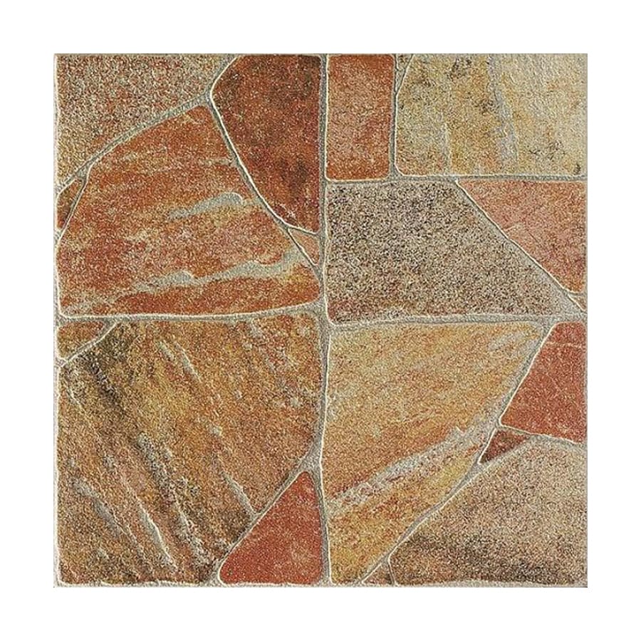 FLOORS 2000 Paladiana 11-Pack Red Porcelain Floor Tile (Common: 13-in x ...