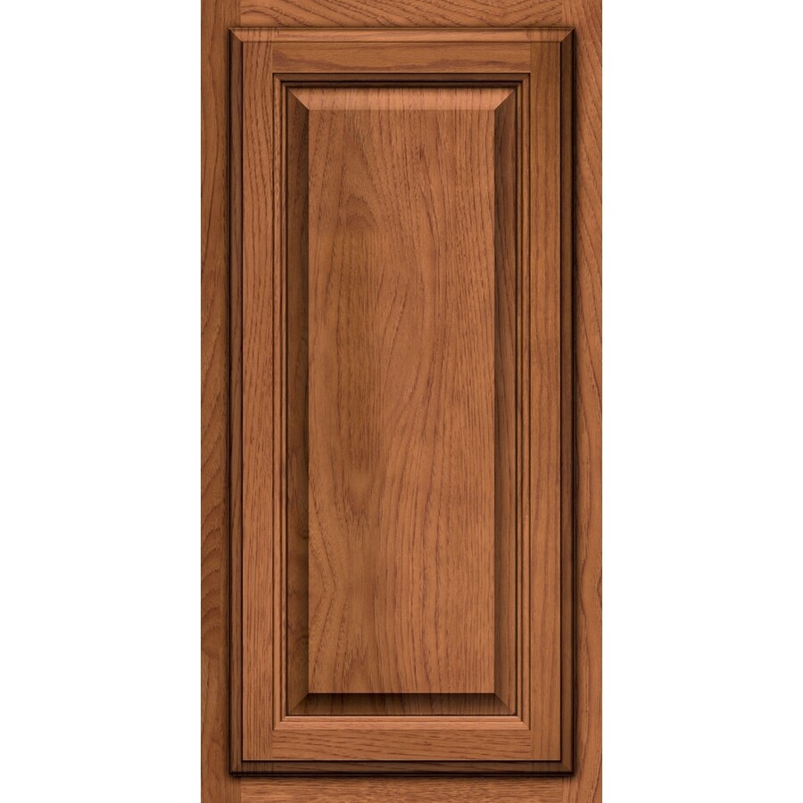 KraftMaid Hanover Hickory Square Ginger W/Sable Glaze Stain Glaze 15-in ...
