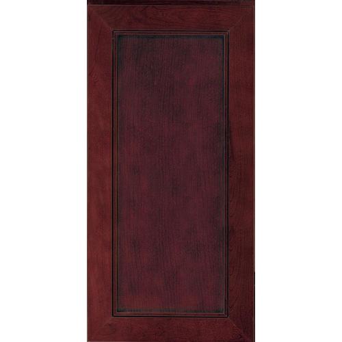 KraftMaid Cayden Cherry Cabernet W/Onyx Glaze Stain Glaze 15-in x 15-in ...