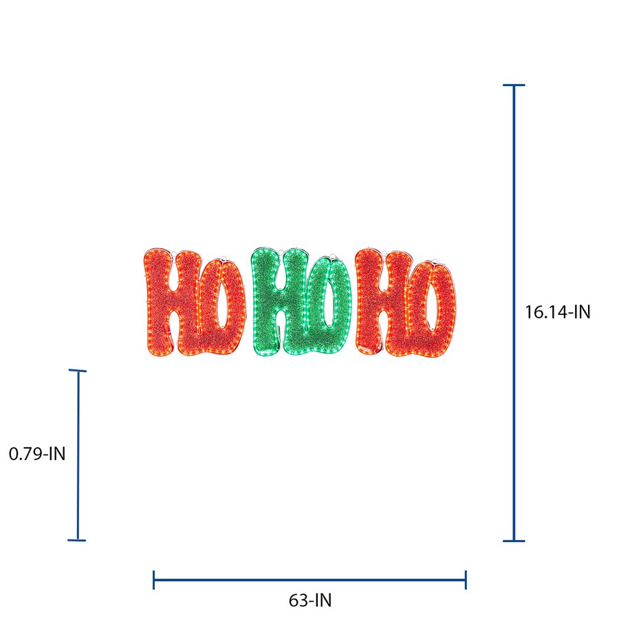 GE StayBright LED Tape Light Ho-Ho-Ho Sign in the Outdoor Christmas ...