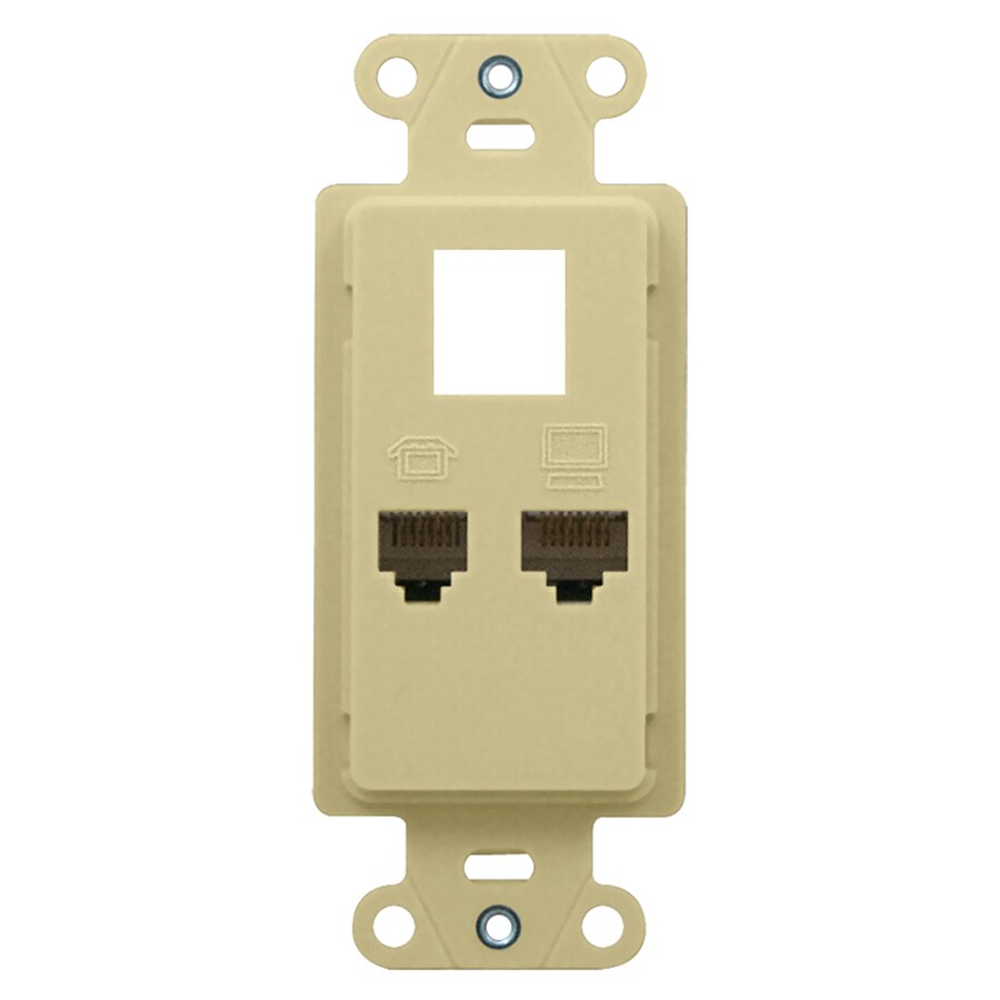 On-Q/Legrand Plastic F-type Coax/CAT5e Ethernet Wall Jack at Lowes.com