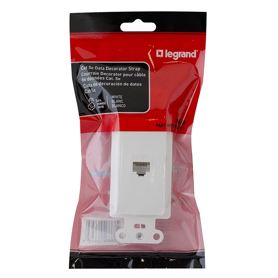 On-Q/Legrand Plastic CAT5E Ethernet Ethernet Wall Jack in the Audio ...