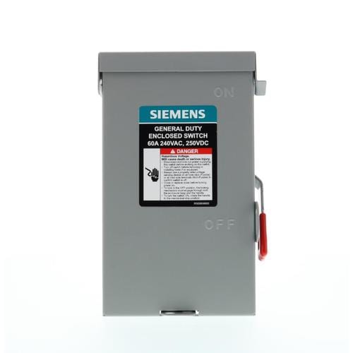 Siemens 60-Amp 2-Pole Non-Fusible Safety Switch Disconnect in the ...