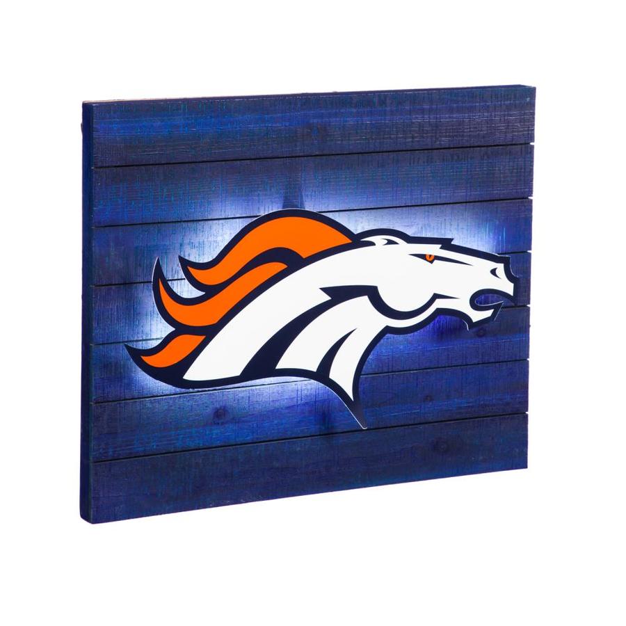 Denver Broncos Frameless 15-in H x 2.2-in W Sports Metal Sign in the ...