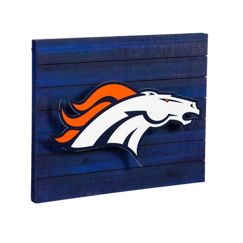 Denver Broncos Frameless 15-in H x 2.2-in W Sports Metal Sign in the ...