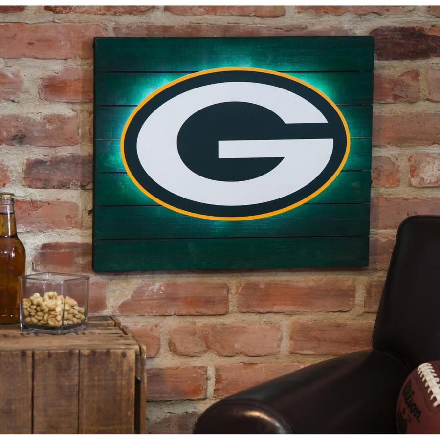 Green Bay Packers Frameless 15-in H x 2.2-in W Sports Metal Sign in the ...