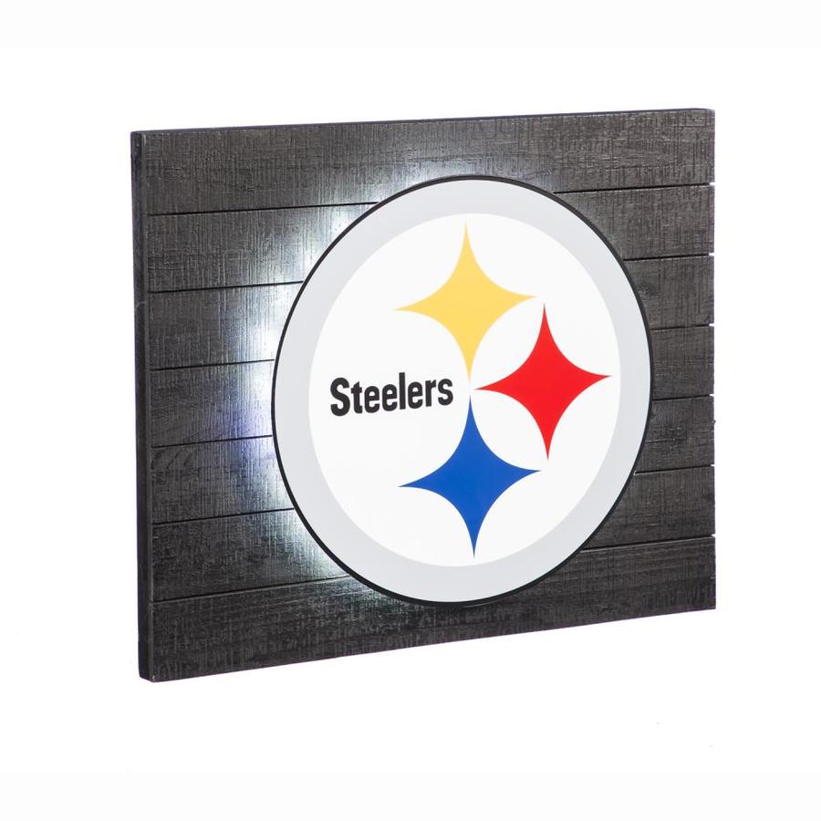 Pittsburgh Steelers Frameless 15-in H x 2.2-in W Sports Metal Sign in ...