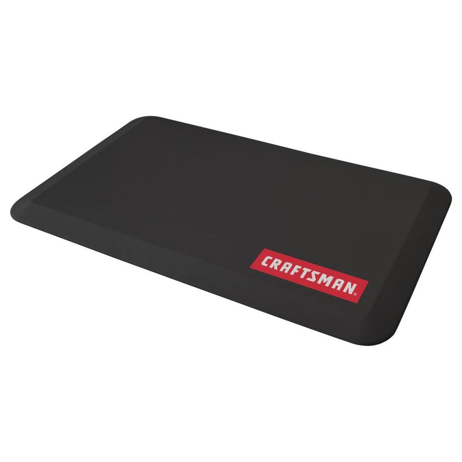 CRAFTSMAN Black Rectangular Indoor Anti-fatigue Mat (Common: 1-2/3-ft x ...
