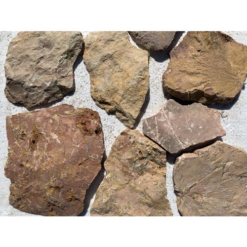 Natural Stone Veneer 50-sq ft Red Fusion Stone Veneer in the Stone ...