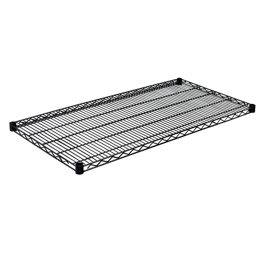 Storage Concepts 4-ft x 24-in Powder Coated Black Universal Wire Shelf ...