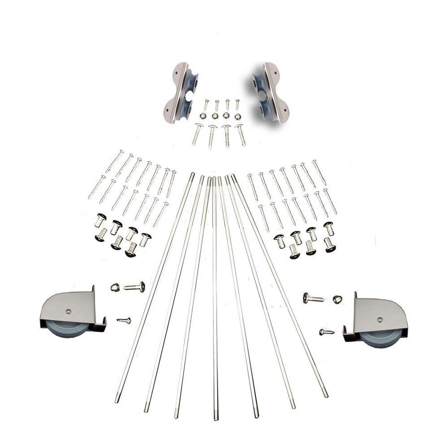 Quiet Glide Satin Nickel Library Ladder Hardware Kit at Lowes.com