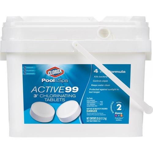 Clorox Pool&Spa 25-lb Bucket 3-in Pool Chlorine Tabs at Lowes.com