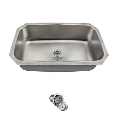 MR Direct Undermount 30.5-in x 18.13-in Stainless Steel Single Bowl ...