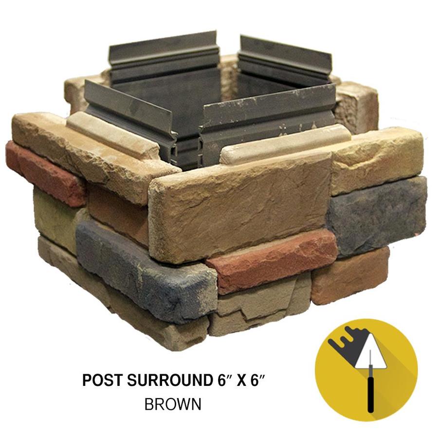 M-Rock Post Surround 6 x 6- Brown 2.08-lin ft Brown Stone Veneer in the ...