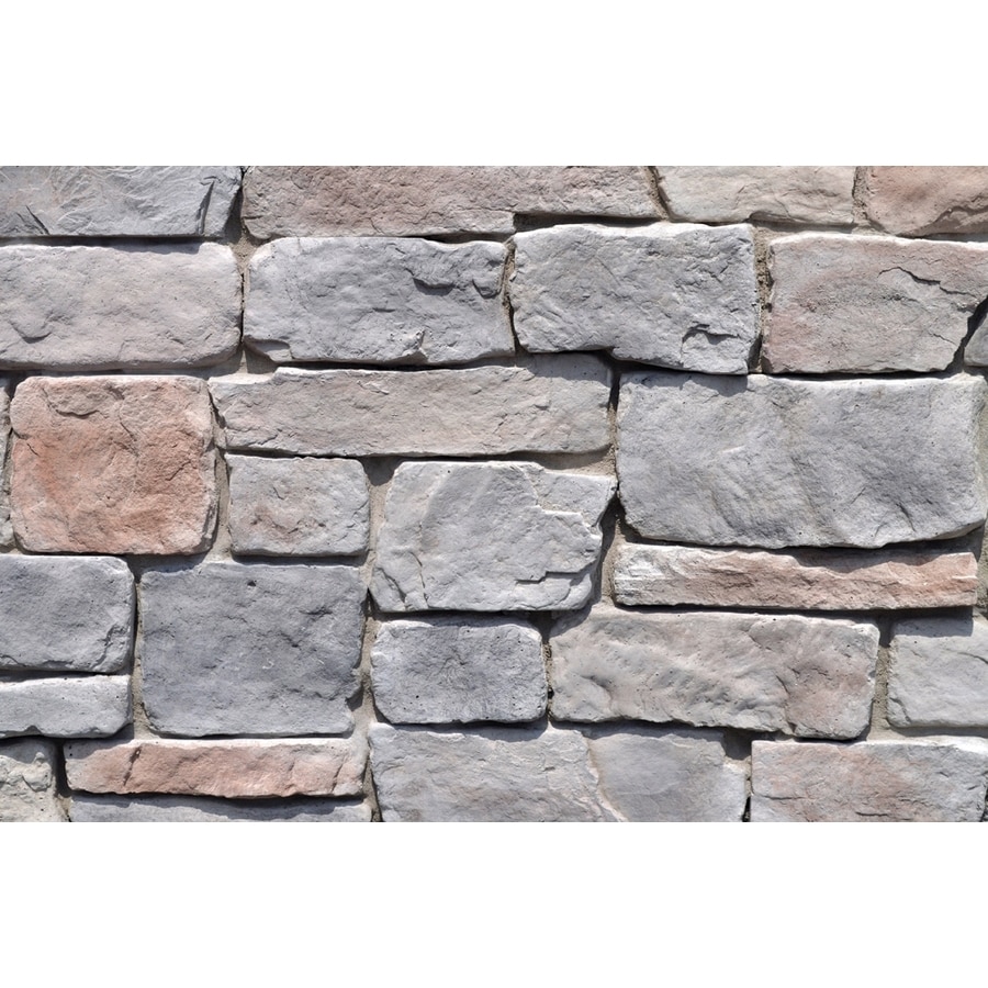 M-Rock Gray/Silver Cobblestone Veneer Flat at Lowes.com