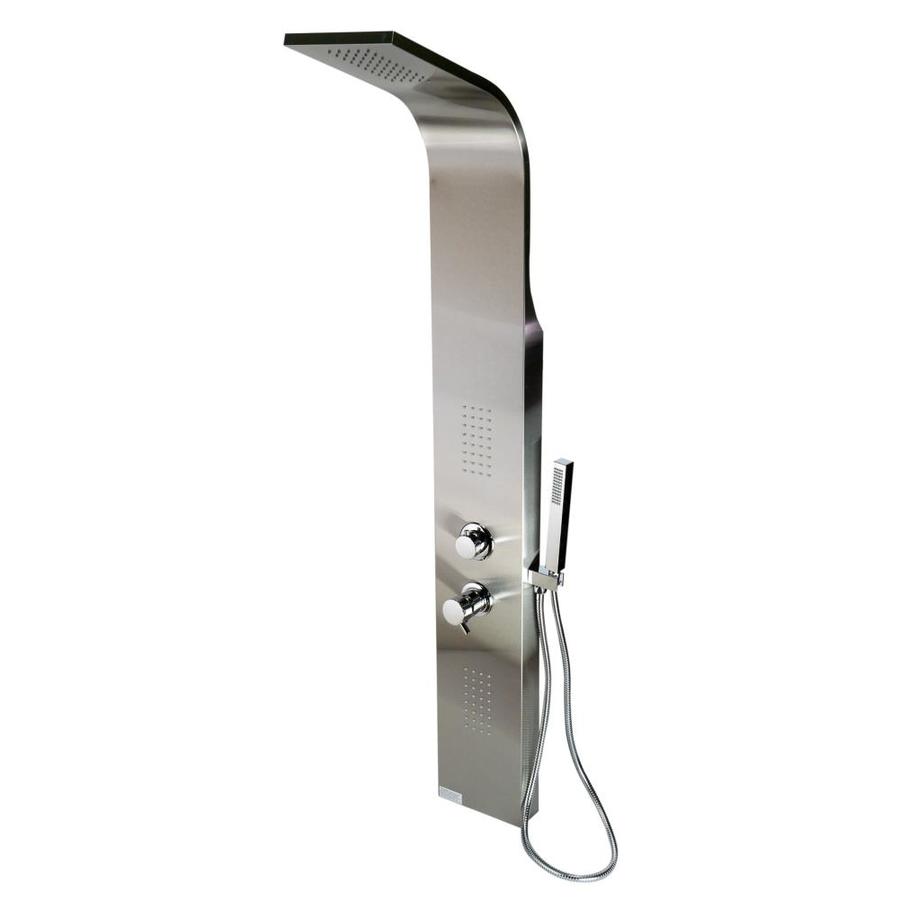 ALFI brand Brushed Stainless Steel 2-Spray Shower Panel System at Lowes.com