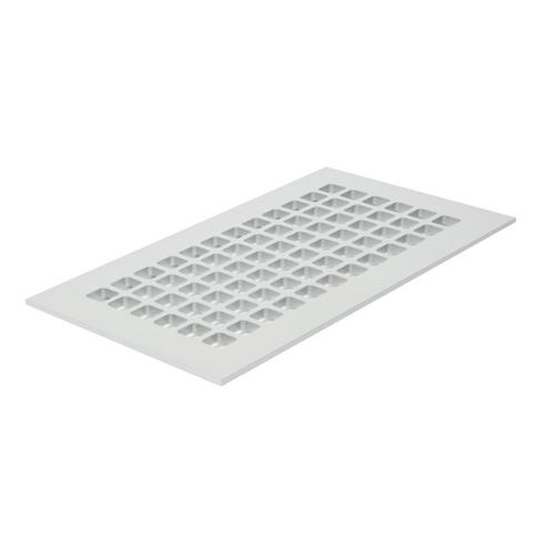 Reggio Register Square Silver Floor Register (Duct Opening: 14-in x 6 ...