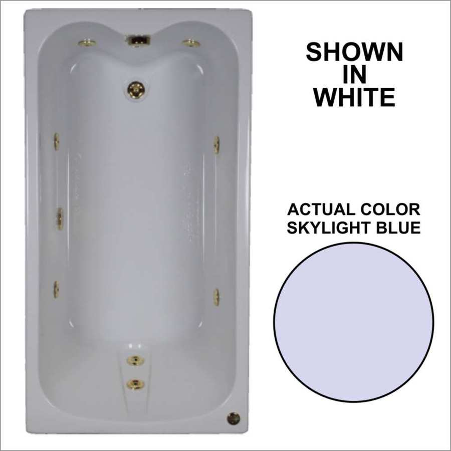 Watertech Whirlpool Baths 31.75-in W x 59.75-in L Skylight Blue Acrylic ...
