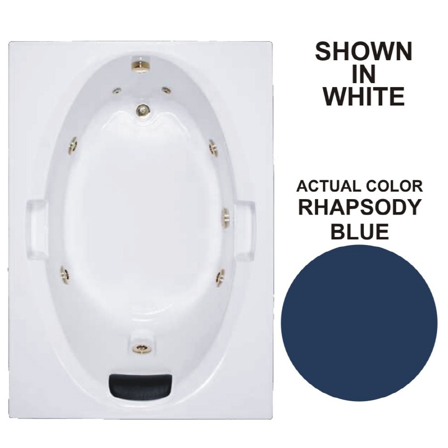 Watertech Whirlpool Baths Warertech 41.875-in x 59.75-in Rhapsody Blue ...