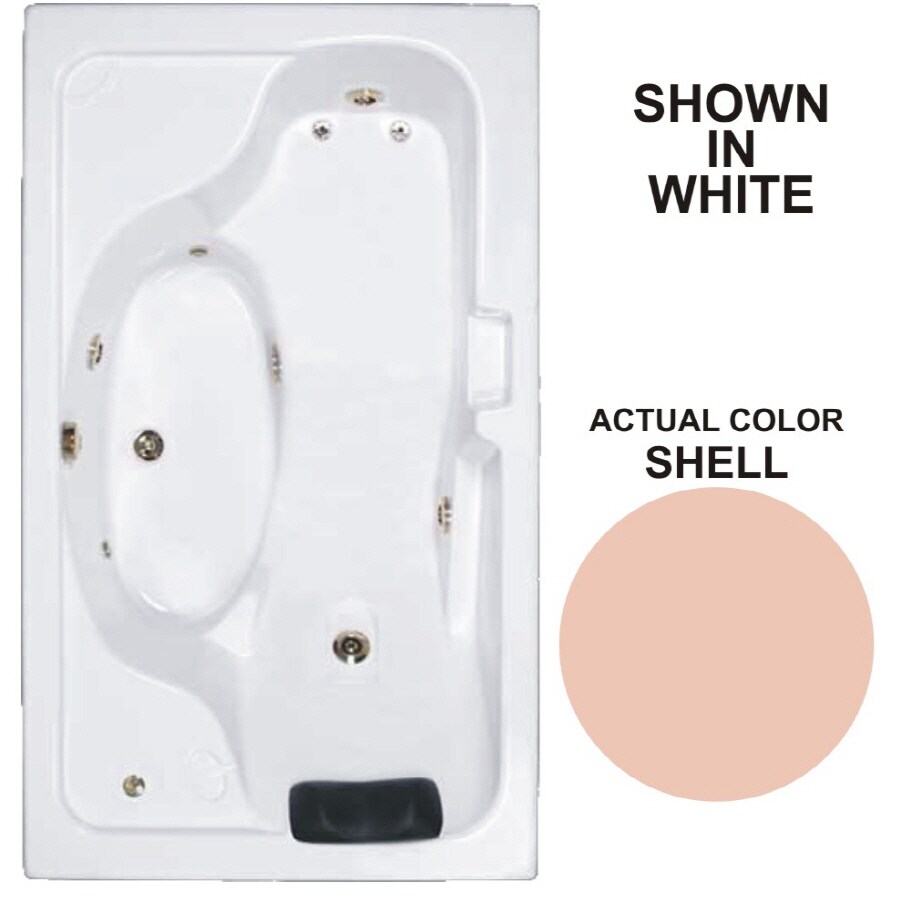 Watertech Whirlpool Baths Designer 41.75-in x 72.625-in Shell Acrylic ...