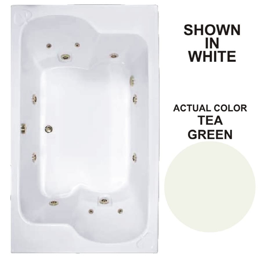 Watertech Whirlpool Baths Designer 42.625-in x 71.75-in Tea Green ...