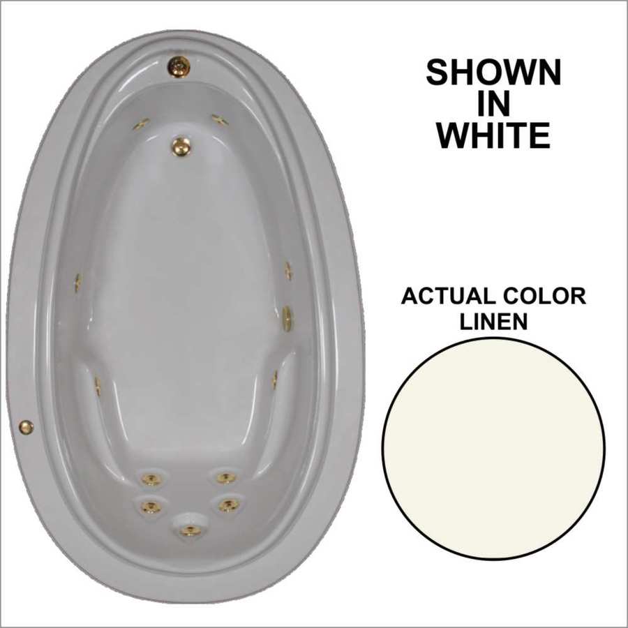 Watertech Whirlpool Baths Elite 44.125-in x 70.875-in Linen Acrylic ...