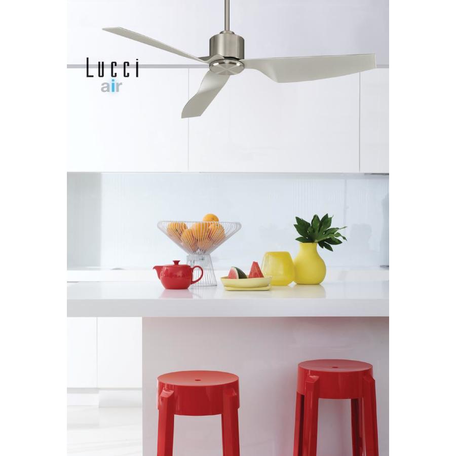 Lucci Air Climate II 50-in Brushed Chrome Indoor Ceiling Fan and Remote ...
