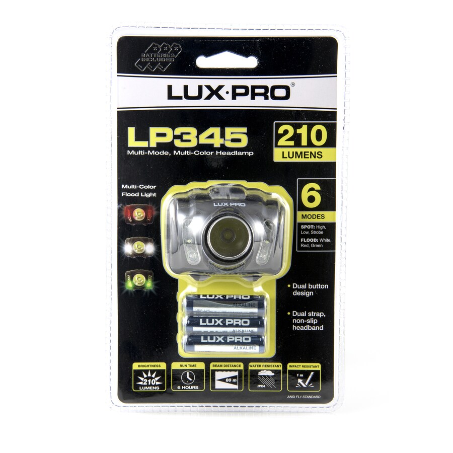 Lux-Pro 210-Lumen LED Headlamp (Battery Included) in the Headlamps ...