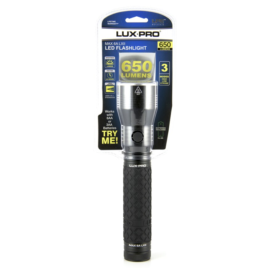 Lux-Pro 650-Lumen LED Flashlight (Battery Included) in the Flashlights ...