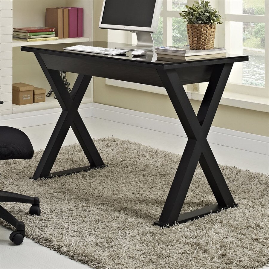 Walker Edison 48-in Black Modern/Contemporary Writing Desk in the Desks ...