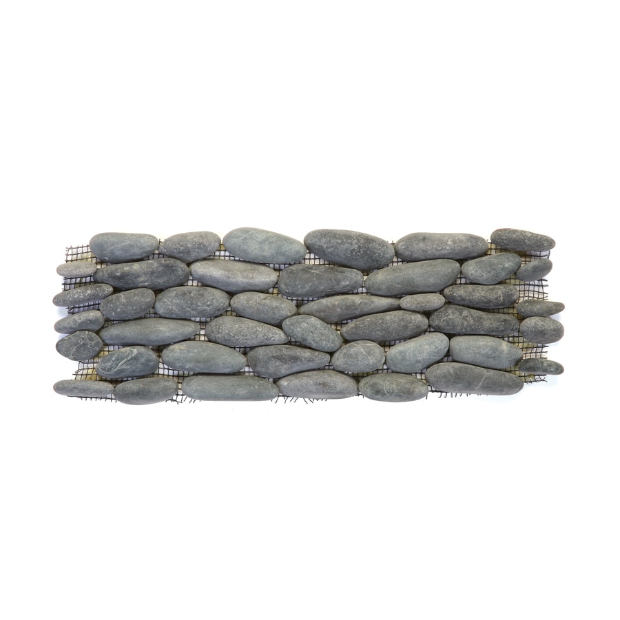 Solistone 18-Pack Standing Pebbles Cascade Honed Pebble Mosaic Random ...