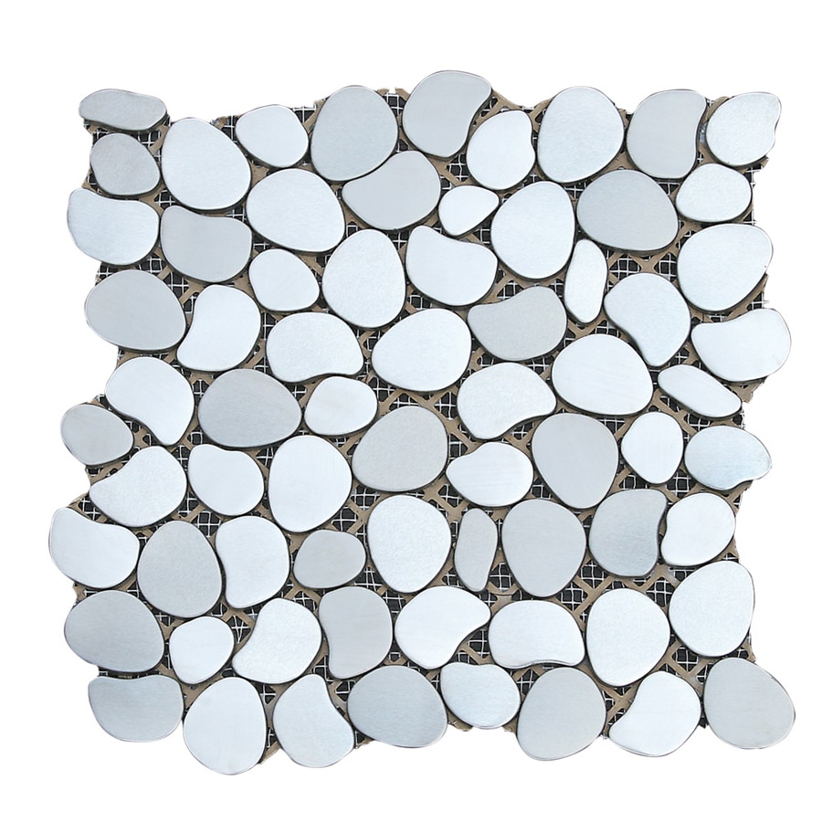 Solistone Metal Freeform 10-Pack Aurora Pebble Mosaic Metal Wall Tile ...