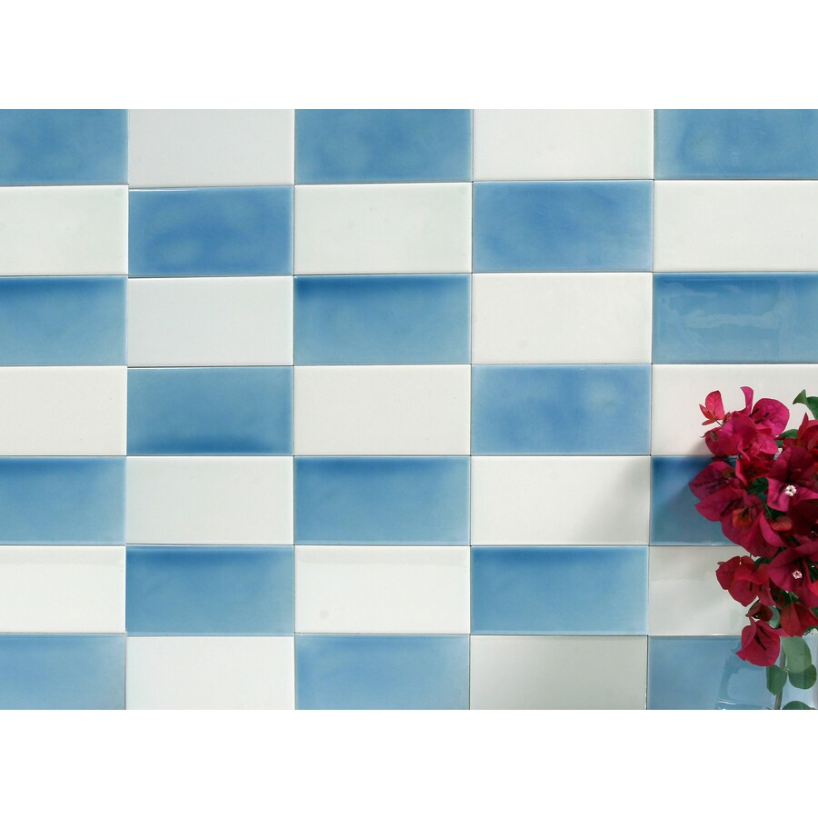 Solistone Hand-Painted Ceramic Cancun Glazed Ceramic Tile (1.25-sq. ft ...