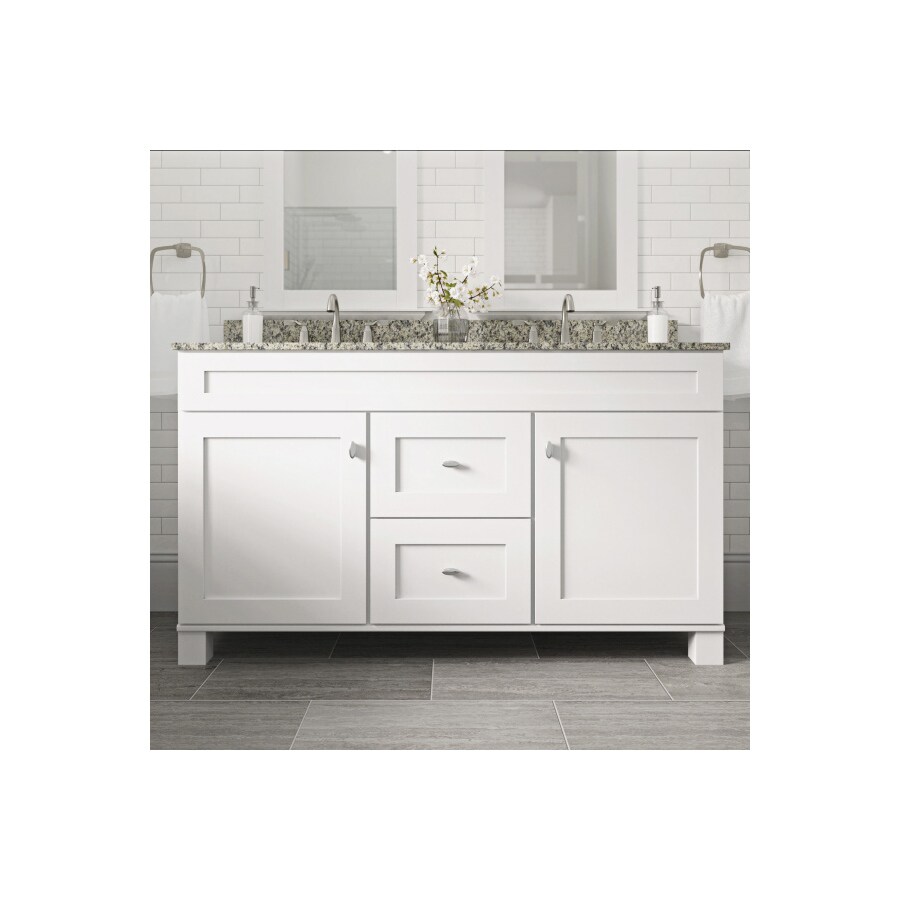 Bestview Santa Cecilia Light 61-in Brown/Polished Granite Bathroom ...