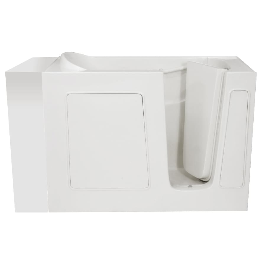 Endurance 26-in W x 53-in L White Gelcoat/Fiberglass Rectangular Right ...