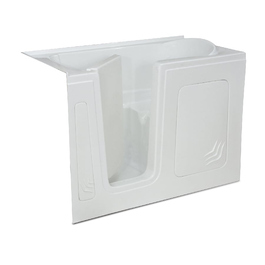 Endurance 32-Inches x 60-Inches White Acrylic Rectangular Drain ( Left ...
