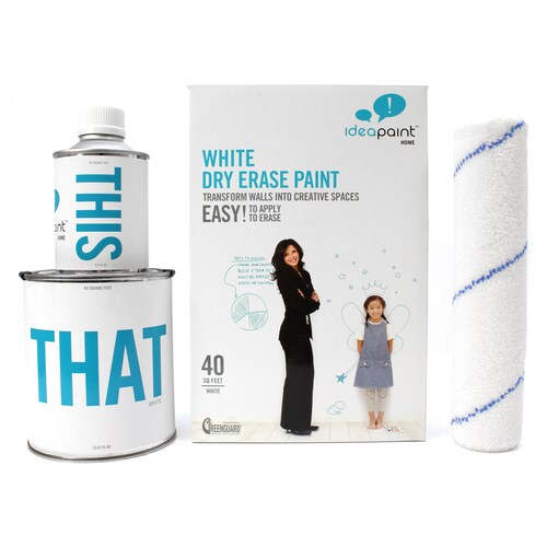 IdeaPaint 40-sq ft White Gloss Dry Erase Paint at Lowes.com