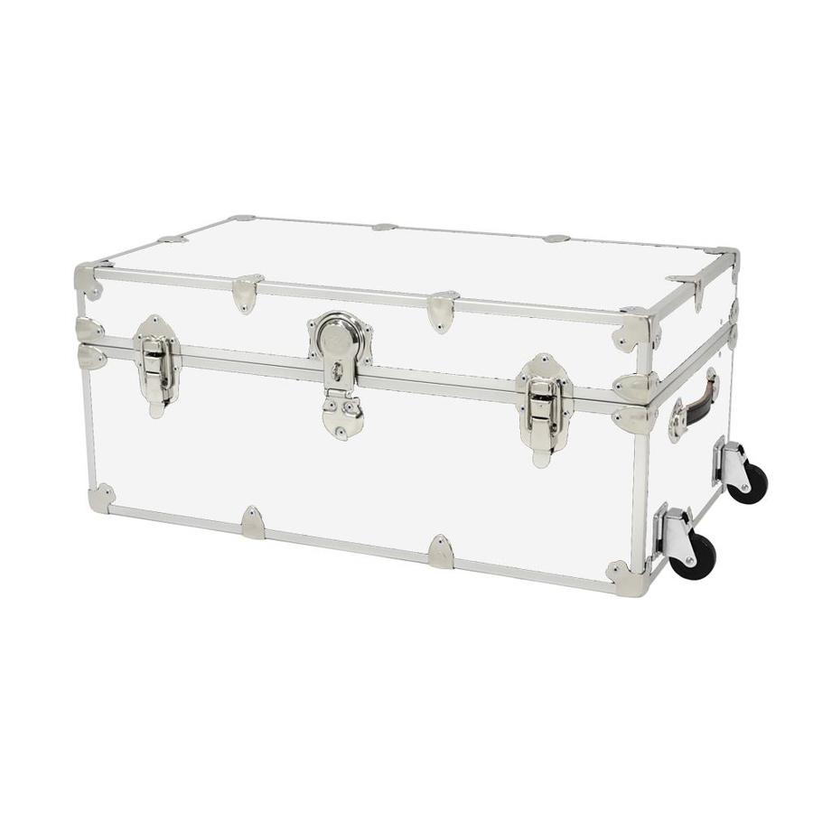Rhino Trunk and Case 31-Gallon White Wheeled Wood Storage Trunk at ...