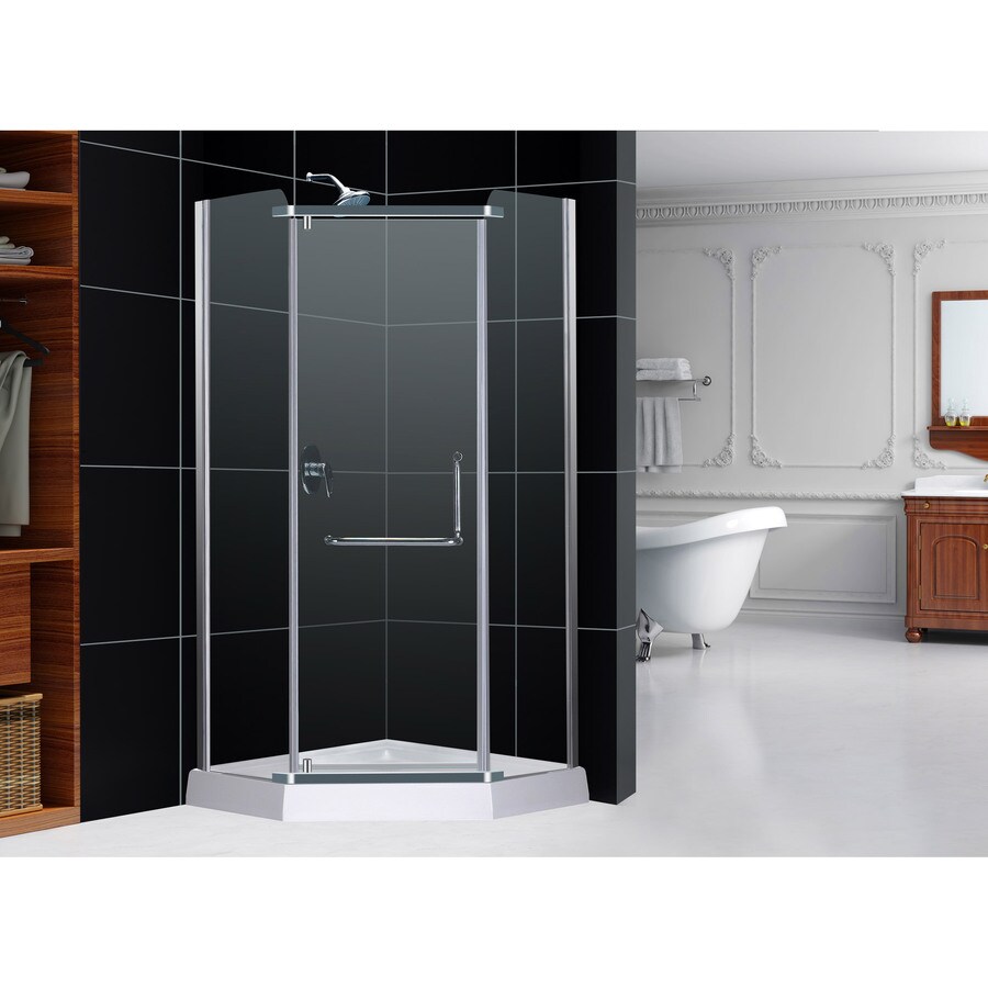 DreamLine 35-1/2-in Polished Chrome Framed Pivot Shower Door at Lowes.com