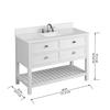 Scott Living Canterbury 48-in White Single Sink Bathroom Vanity with ...