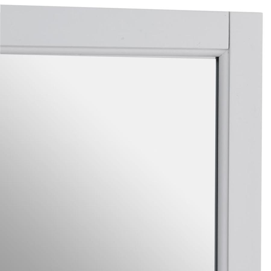 allen + roth Roveland 28-in x 30-in White Rectangular Framed Bathroom ...