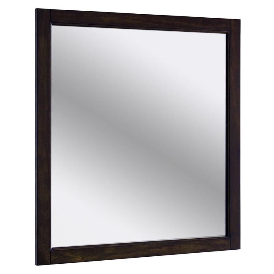 allen + roth Roveland 28-in x 30-in Mahogany Rectangular Framed ...