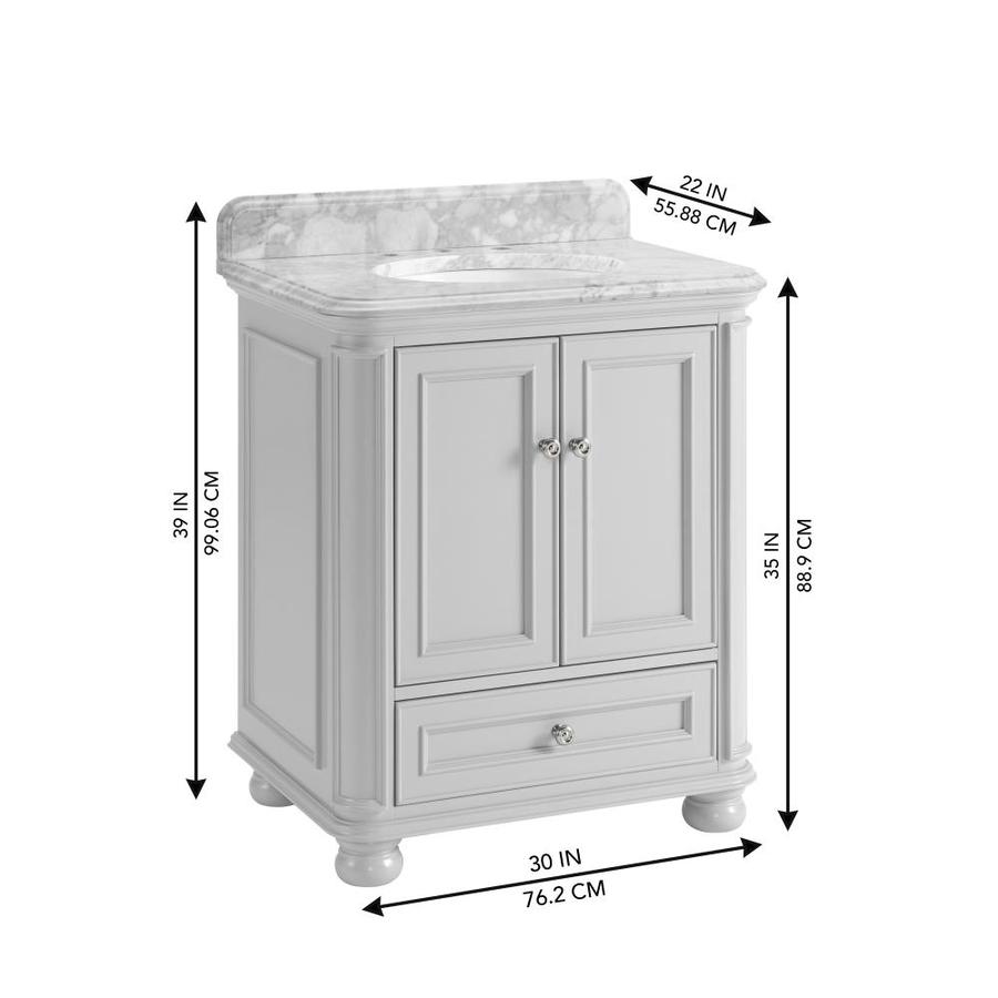 allen + roth Wrightsville 30-in Light Gray Undermount Single Sink ...